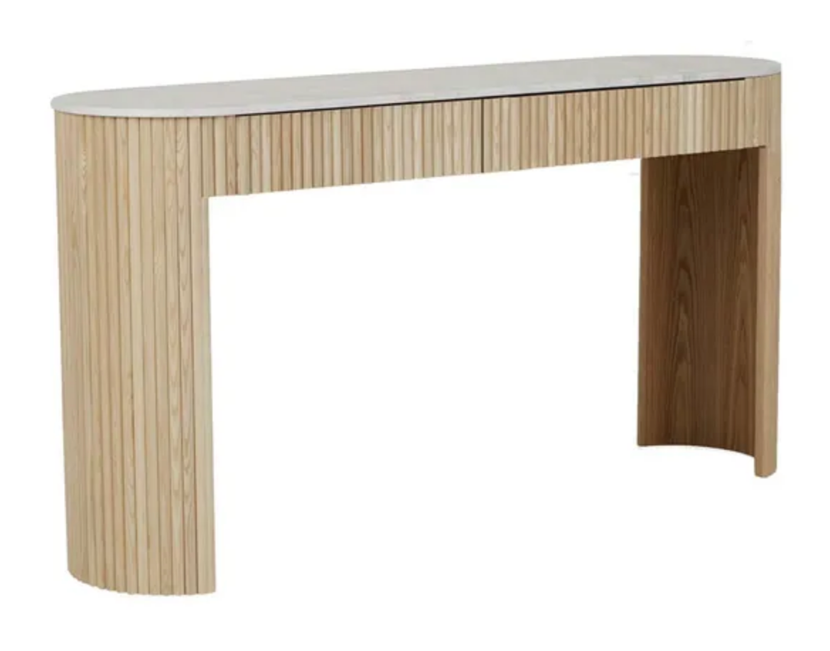 Benjamin Ripple Grand Marble Console by GlobeWest | FRAMING TO A T