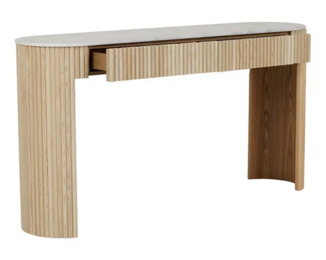 Benjamin Ripple Grand Marble Console by GlobeWest | FRAMING TO A T