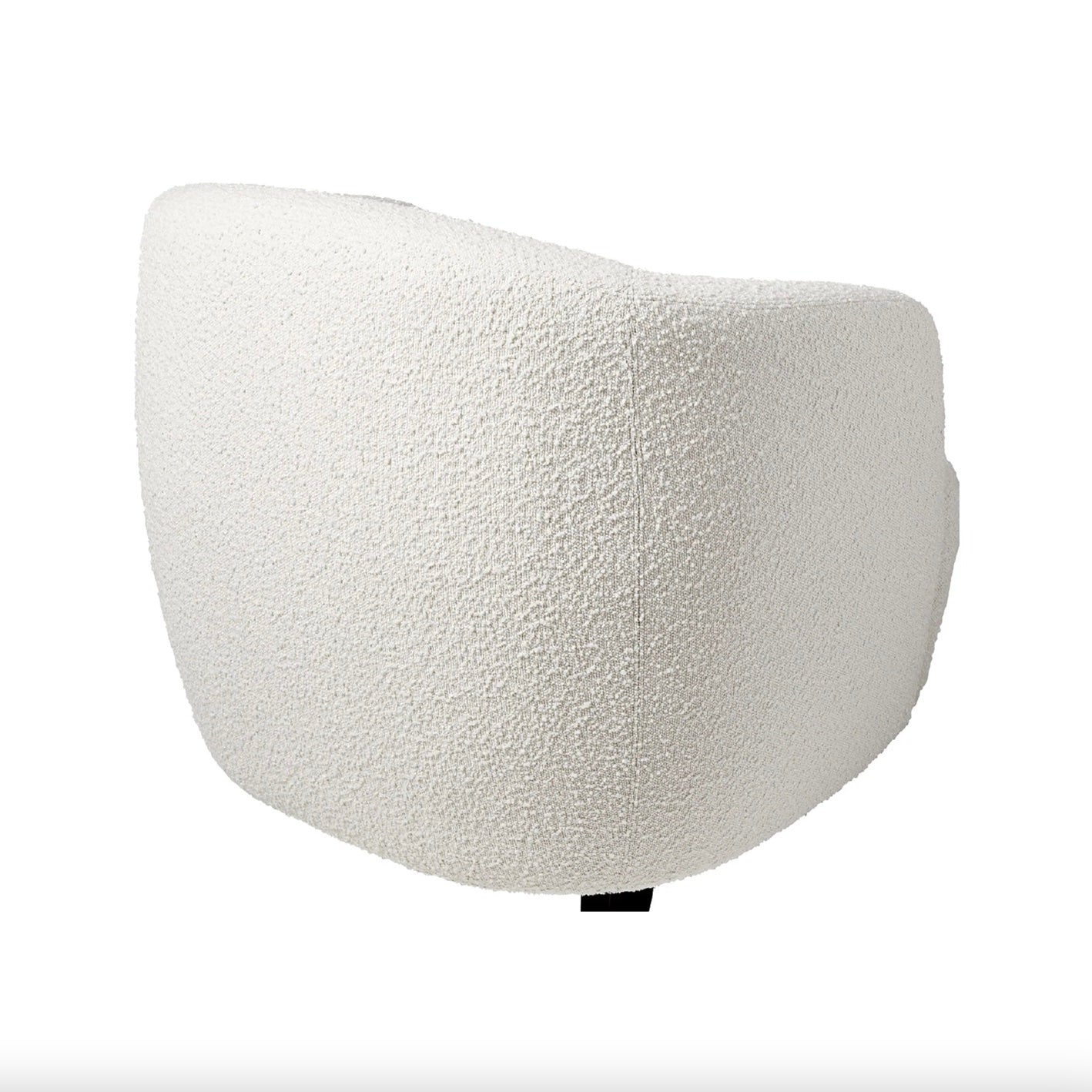 Carey Curved Chair Ivory Boucle by Horgans | FRAMING TO A T